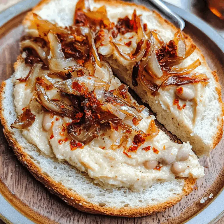 Fasole Batuta: Romanian White Bean Spread with Garlic & Caramelized Onion